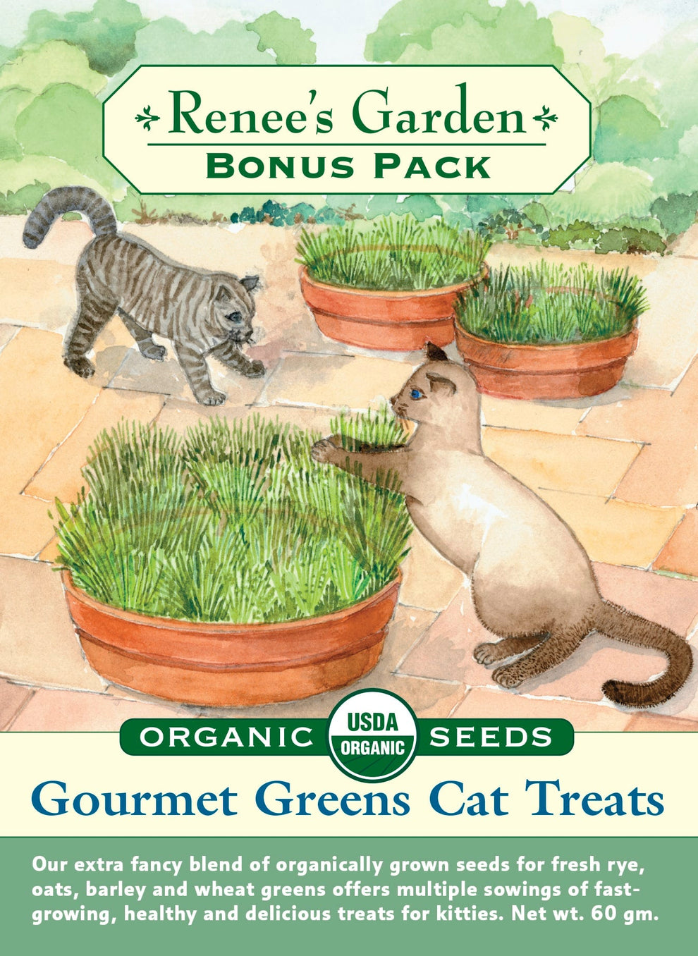 'Mixed Gourmet Greens Cat Treats' Bonus Pack – Renee's Garden
