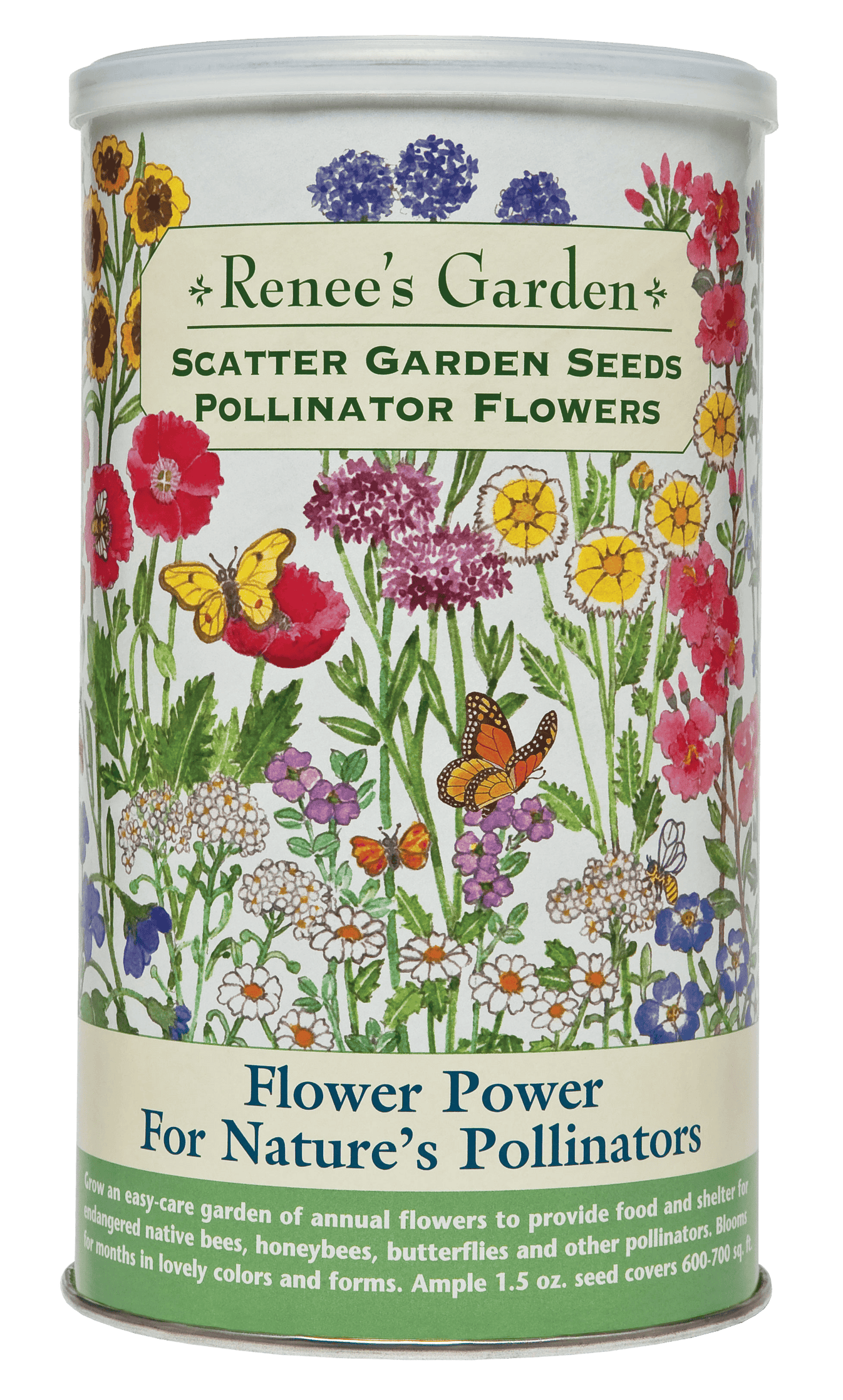 'Flower Power For Nature's Pollinators' Scatter Garden Seeds – Renee's ...